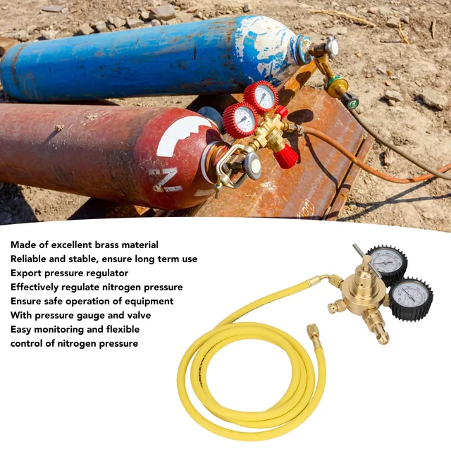 Hvac Hoses Nitrogen Regulator, Brass Material Nitrogen Pressure ...
