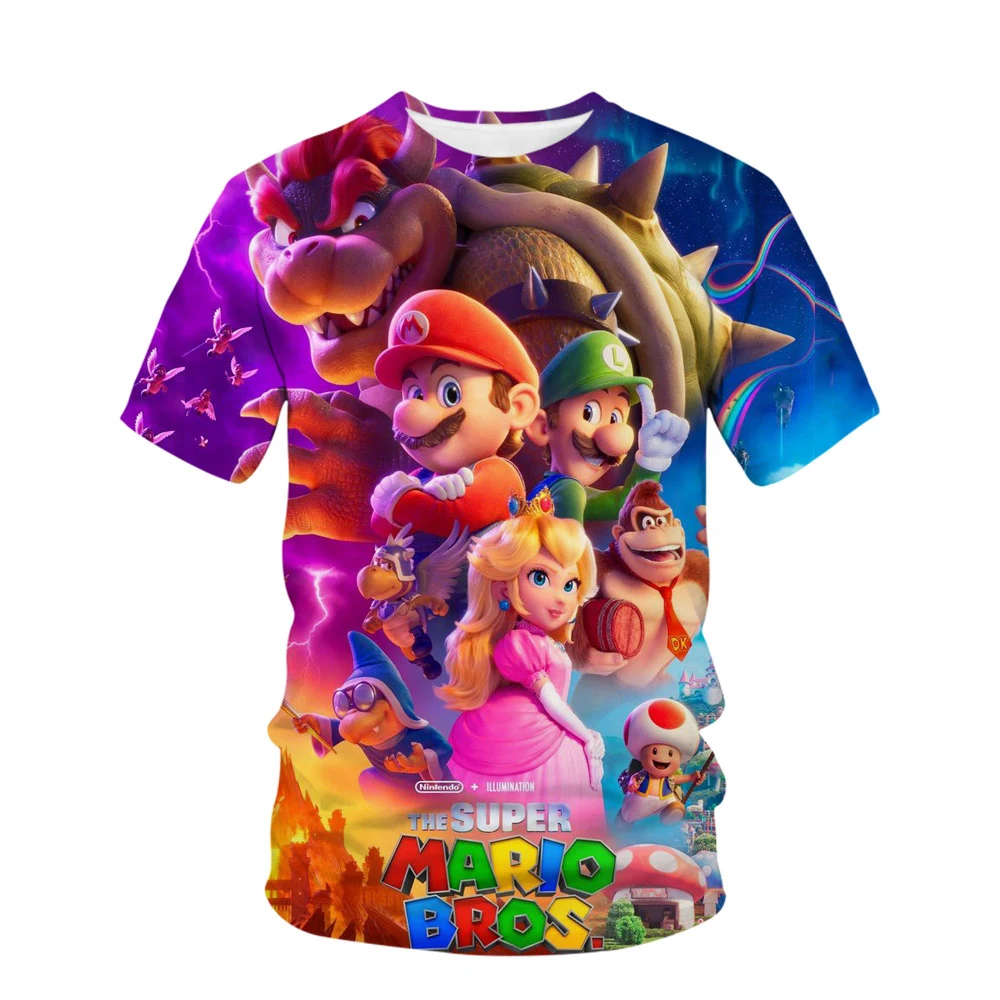 Camiseta-de-Super-Mario-Bros-para-ni-o-ropa-de-dibujos-animados ...