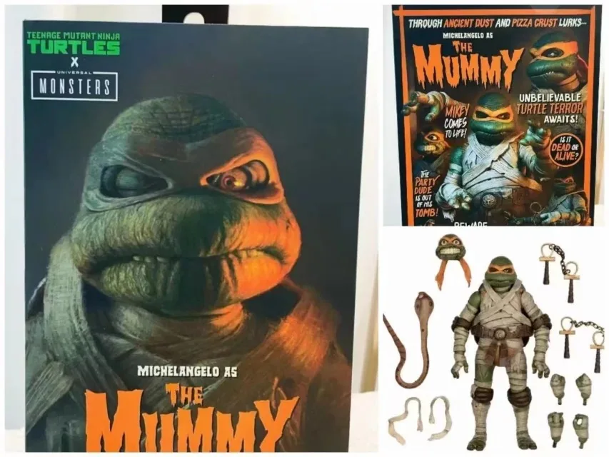 NECA-Teenage-Mutant-Ninja-Turtles-Michelangelo-Mummy-Turtle-PVC-Action ...