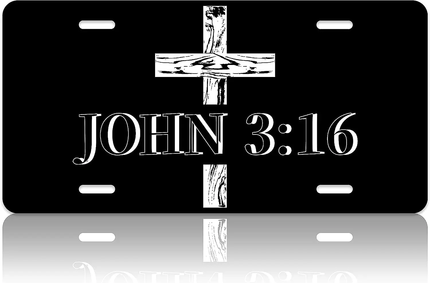 John-3-16-Jesus-Cross-License-Plate-Religious-License-Plate-Cover-Car ...