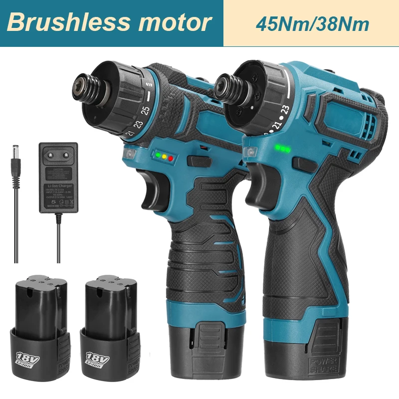 Destornillador-el-ctrico-sin-escobillas-de-12V-18V-Torque-ajustable-2-modos-de-Control-de ...