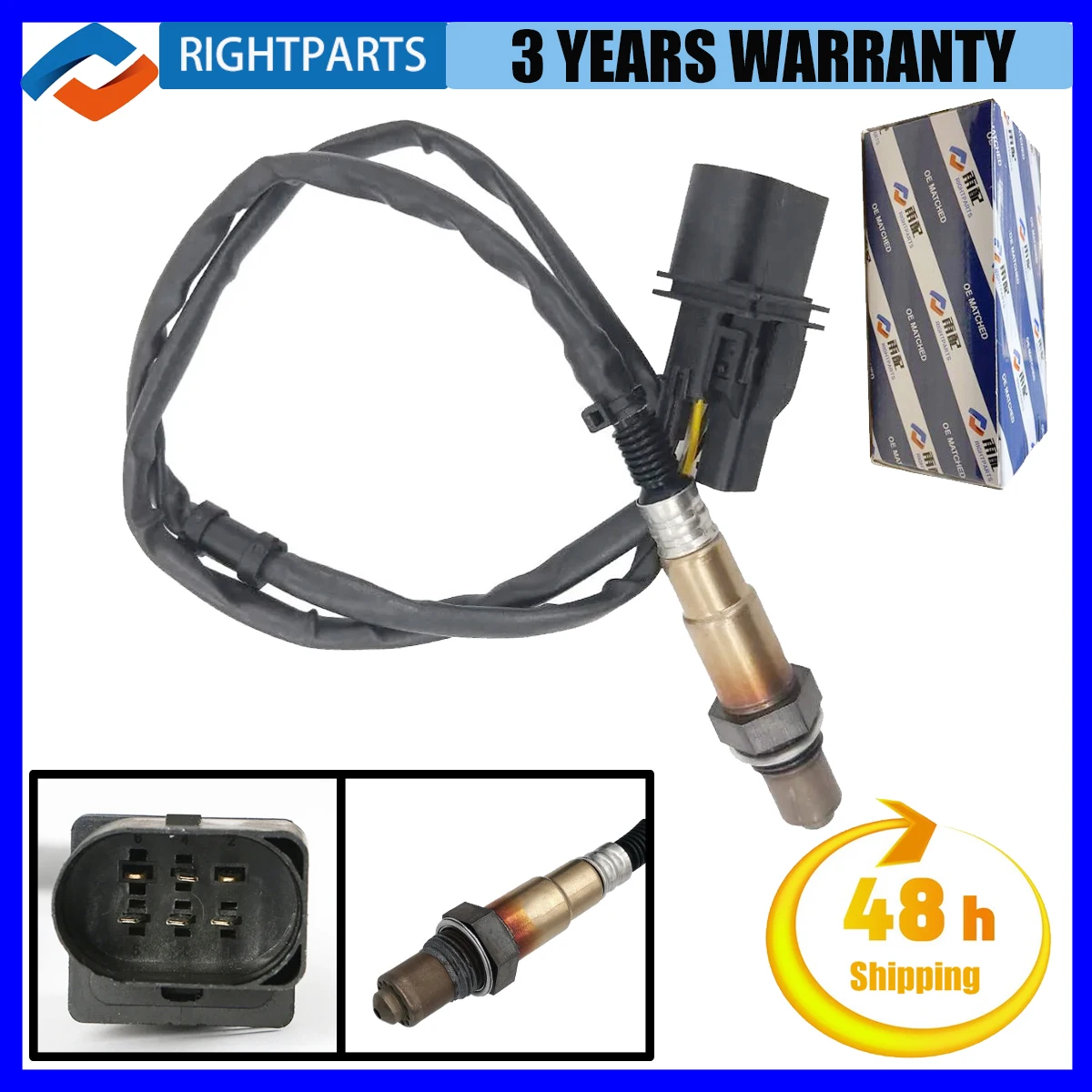 New 0258007351 1K0998262D Lambda Probe O2 Oxygen Sensor For VW Jetta 1.8L-L4 GOLF Beetle Skoda ...