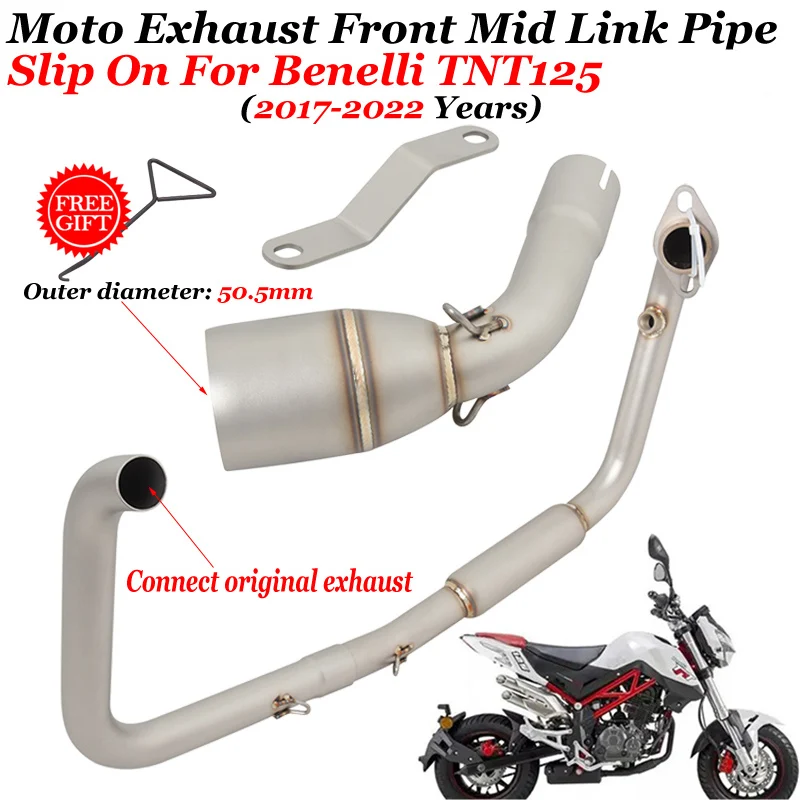 Slip-On-For-Benelli-TNT125-TNT-125-2017-2022-Motorcycle-Exhaust-Modify ...