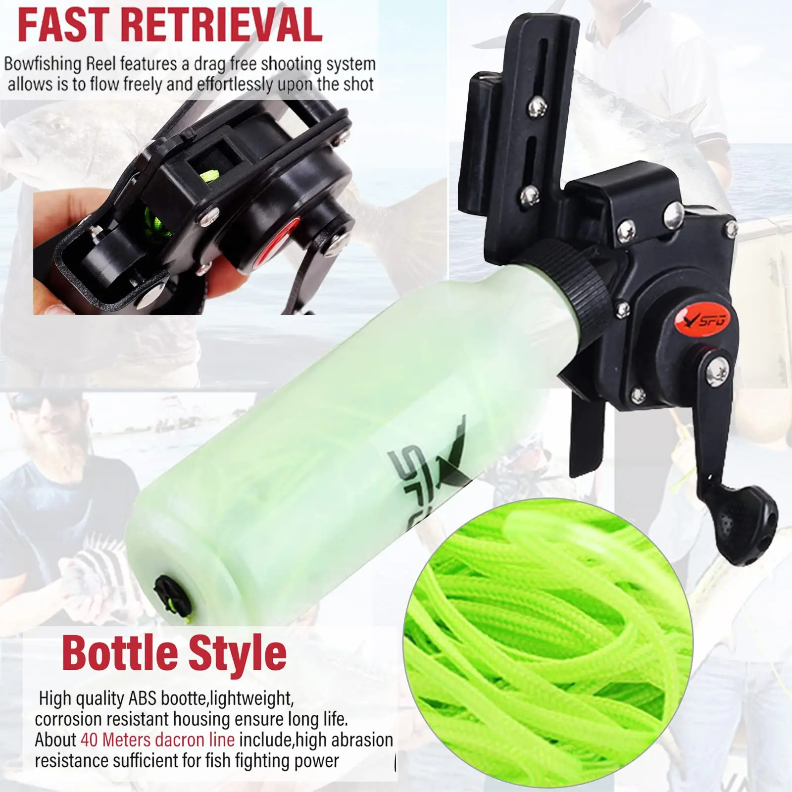 Bowfishing Reel Set Up With