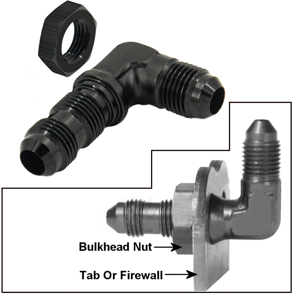 1Pcs-AN6-Male-To-AN6-Male-To-AN6-Male-90-Degree-Hose-Fitting-Bulkhead ...