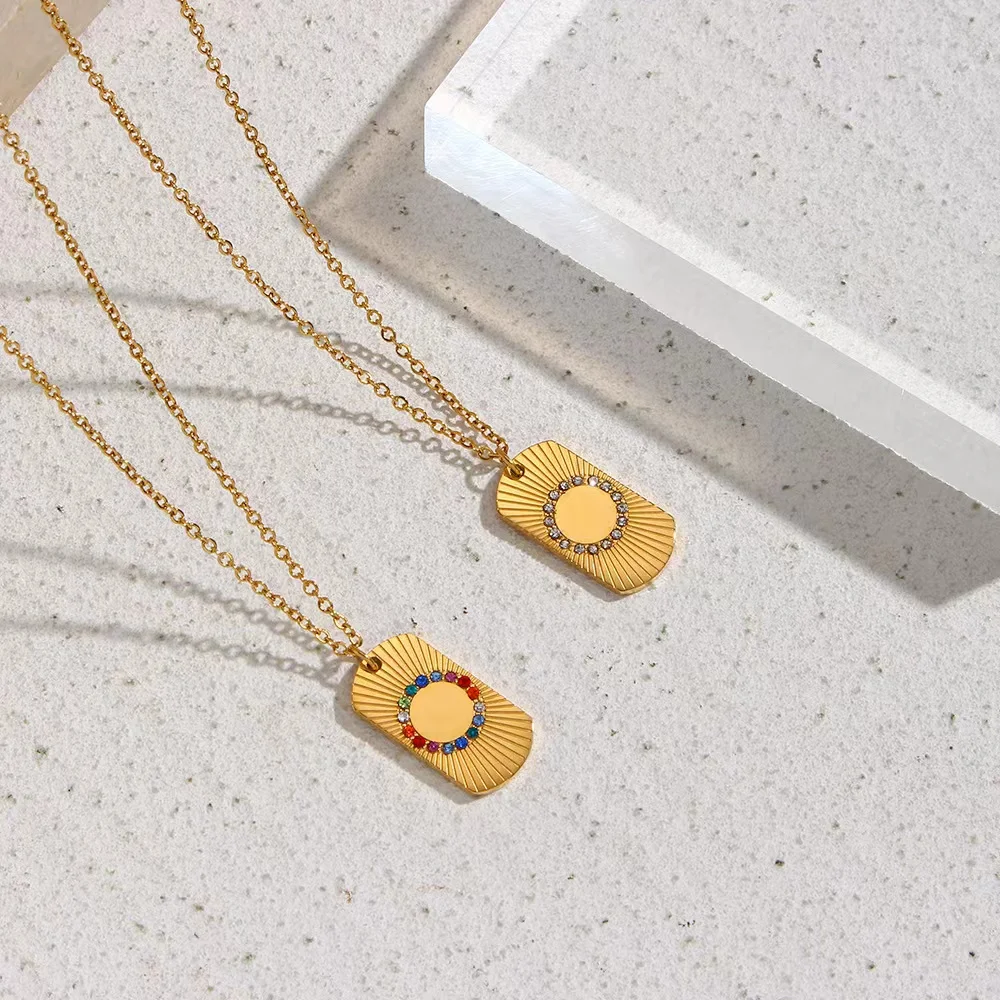 SImpIe-FashIon-PersonaIIzed-JeweIry-StaInIess-SteeI-PIated-18K-CoIor ...