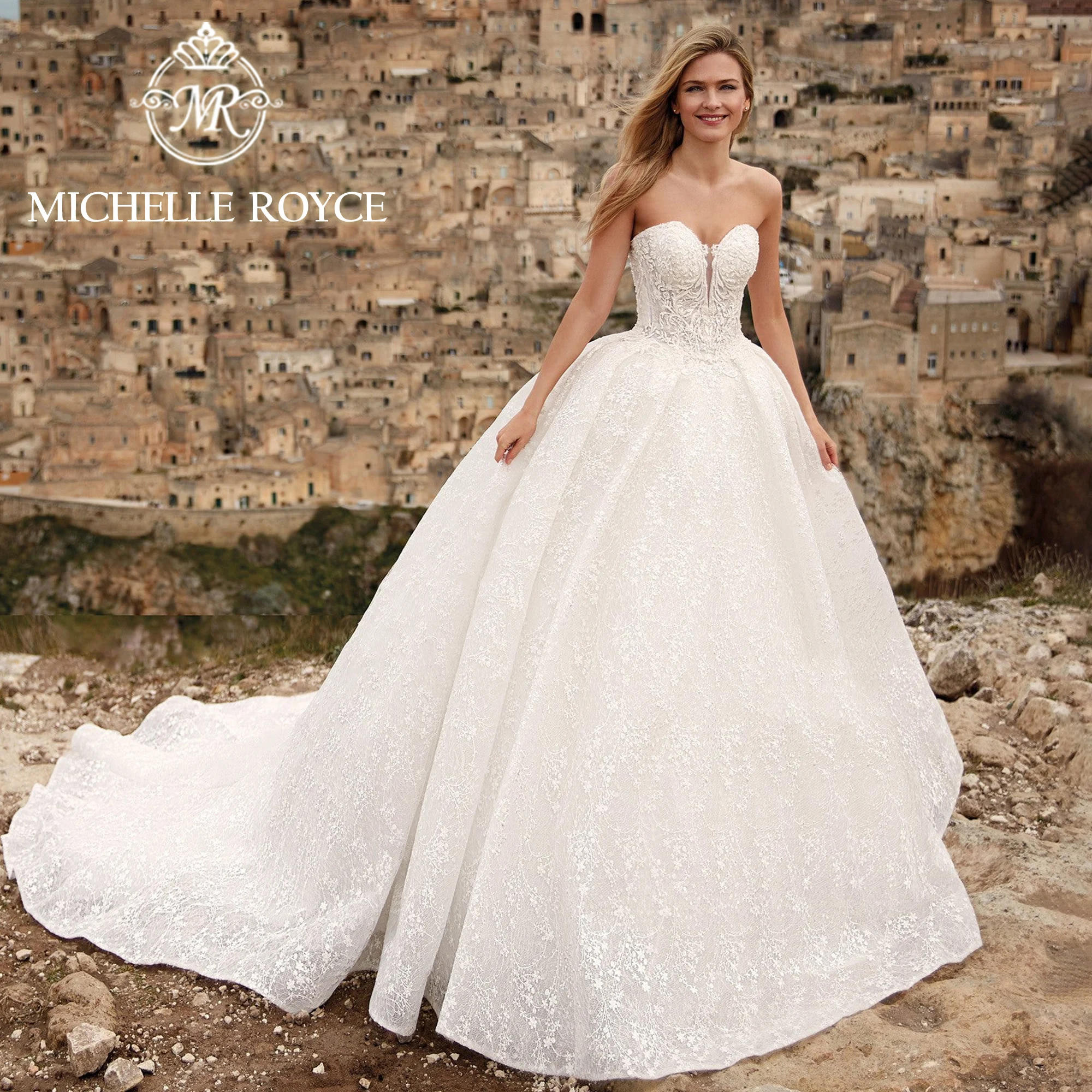 Michelle-Royce-Ball-Gown-Wedding-Dress-Luxury-Sweetheart-Embroidered ...