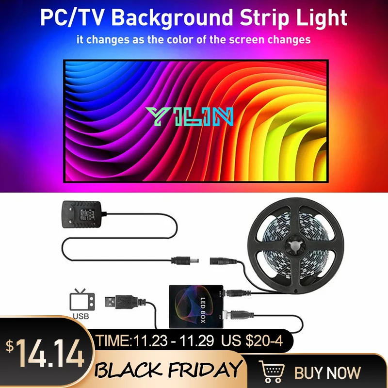 RGBIC-LED-Strips-Immersive-TV-PC-Background-Computer-Light-Strip ...