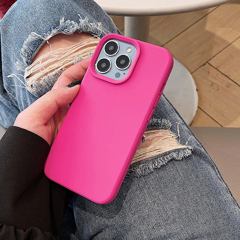 Qianliyao Luxury Solid Color Liquid Phone Case For iPhone 14 12 13 11 ...