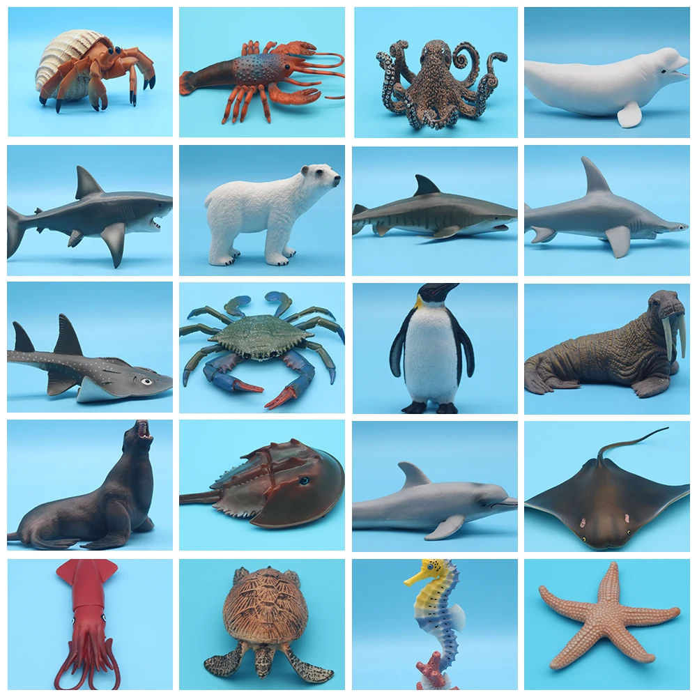 Sea-Life-Underwater-World-Shark-Crab-Turtle-Penguin-Starfish-Action ...