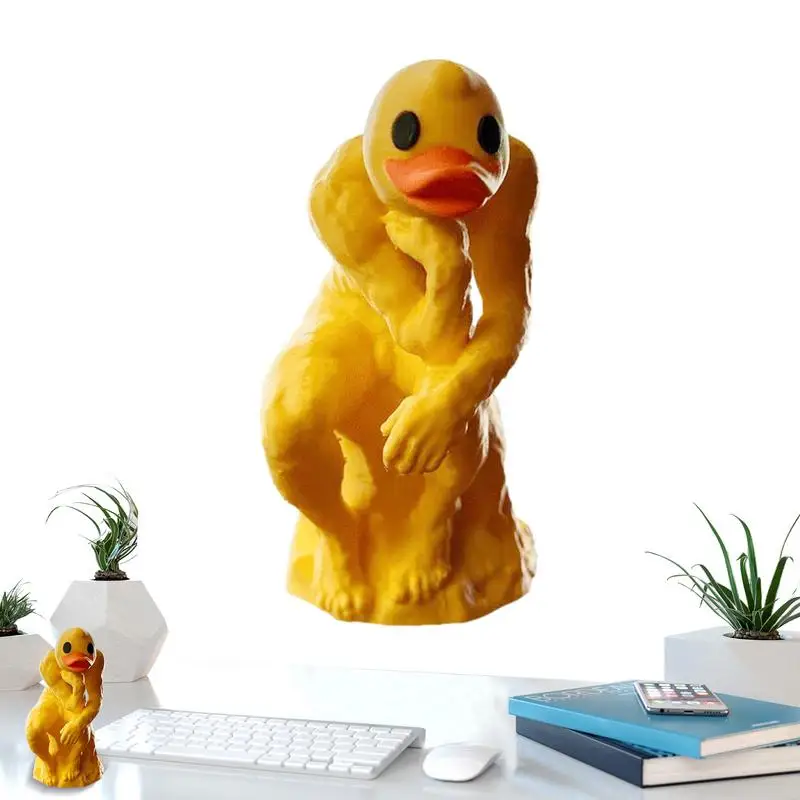 Resin-Desktop-Figurines-Thinking-Duck-Collectible-Figurines-Home ...