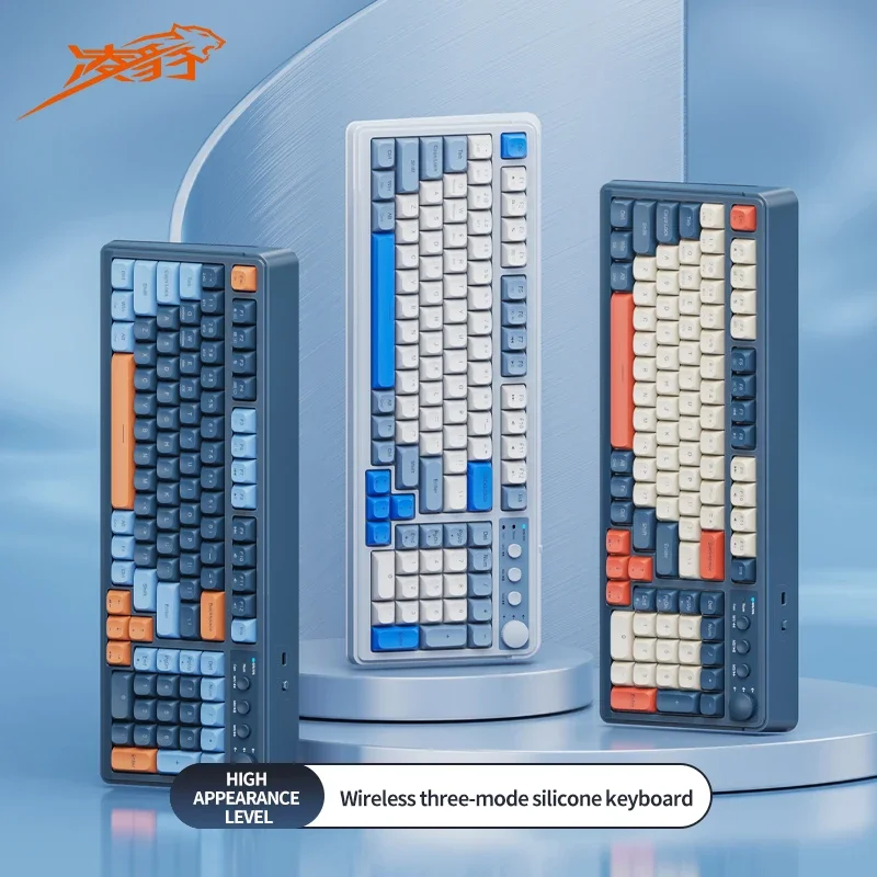 LINBAO-K01-Game-Keyboard-2-4g-Usb-Bluetooth-Tri-Mode-Wireless-99-Key-No ...