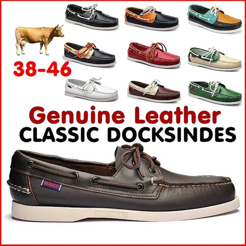 Sebago-Docksides-zapatos-de-cuero-de-primera-calidad-para-hombre ...