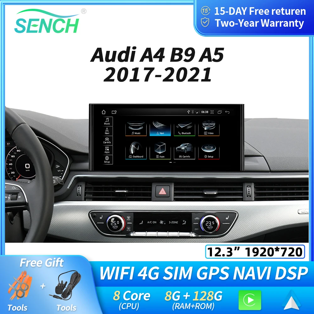 Android-12-System-Car-Multimedia-Player-For-Audi-A4-B9-A5-2017-2019-SIM ...