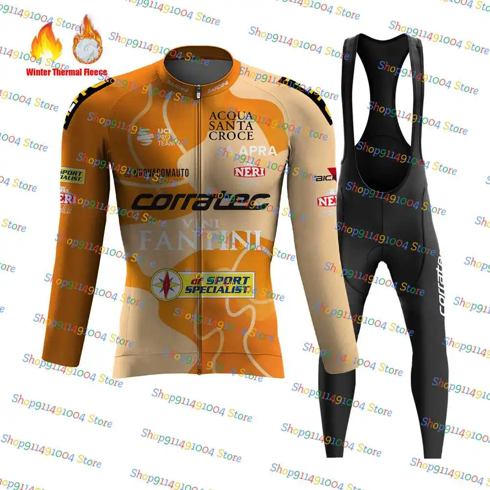 2024-Team-Corratec-Cycling-Jersey-Set-Winter-Fleece-Clothing-Bike ...