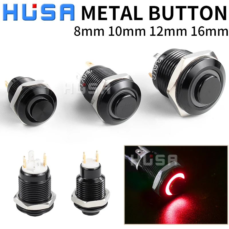 8-10-12-16-mm-high-head-small-Waterproof-Metal-Push-Button-Switch-LED ...