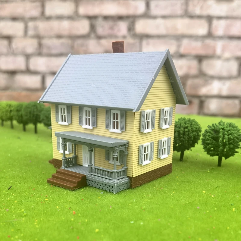 1-150-N-Scale-Model-Dwelling-House-Model-American-Style-Courtyard-Model ...
