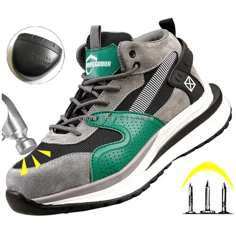 Fashion Safety Shoes Men Women Steel Toe Sneaker Puncture Proof Work ...