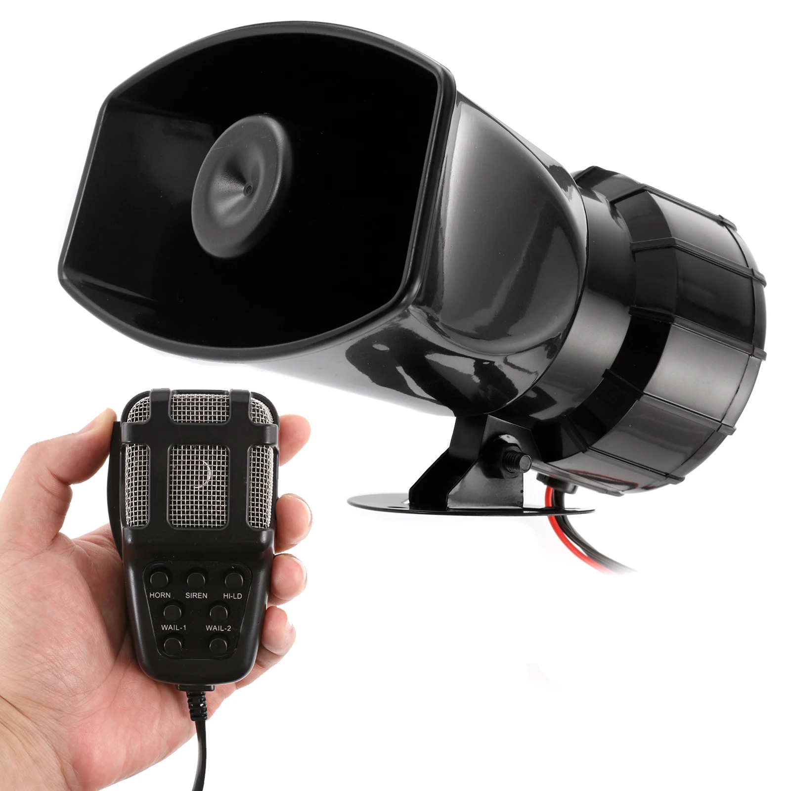 12V-110DB-Car-Alarm-Horn-Police-Siren-Air-Horn-with-Microphone-System ...