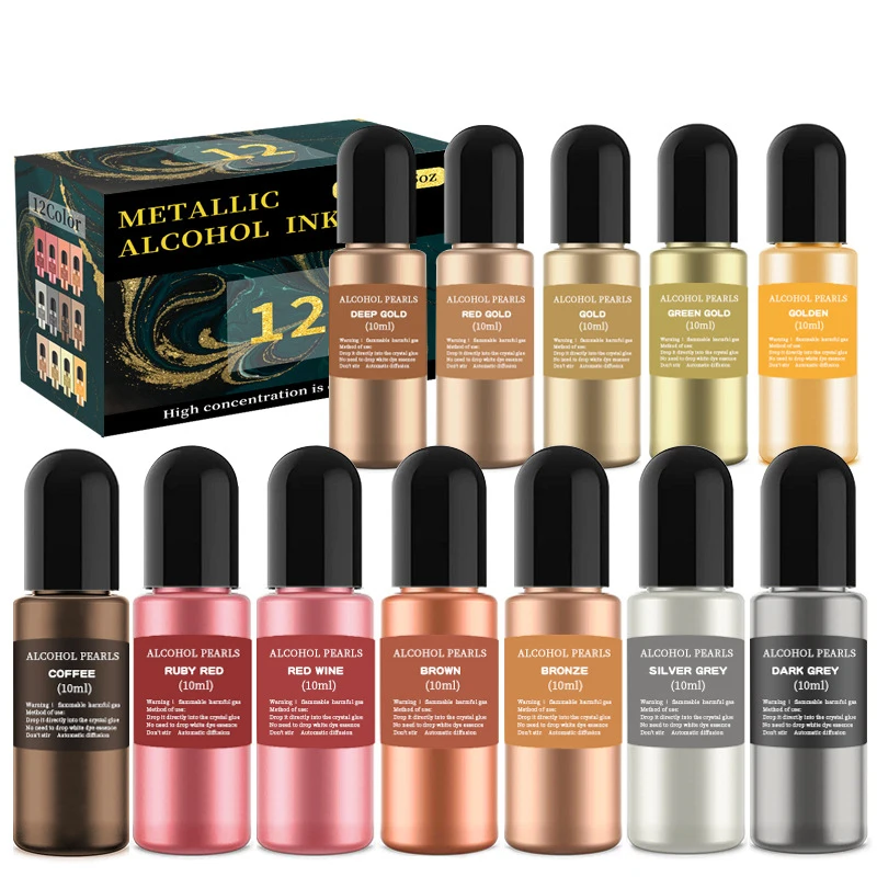 1 Set Art Ink Alcohol Resin Pigment Set Liquid Colorant Dye Ink ...