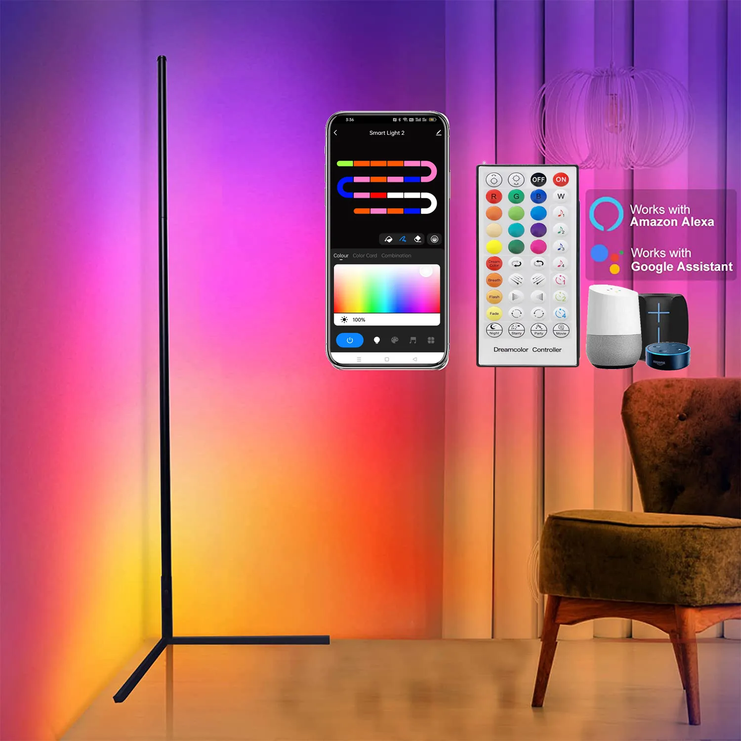 Smart-Tuya-Corner-Floor-Lamp-120cm-Modern-Stand-Bedside-Lamp-Dimmable ...