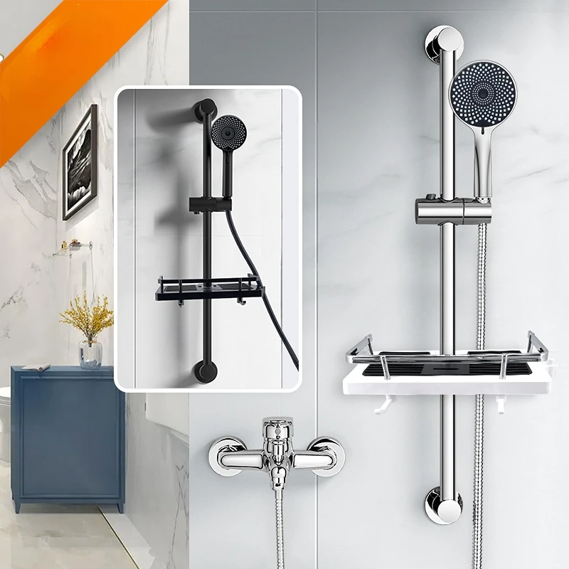 Hand-Shower-Set-Rod-With-Bathroom-Shelf-Lifter-Bathtub-Faucet-Sliding ...