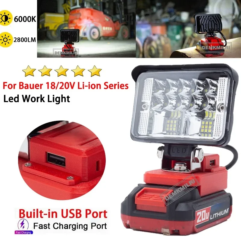 For-Bauer-18V-20V-Li-Ion-Battery-2800LM-New-Cordless-LED-Work-Light ...