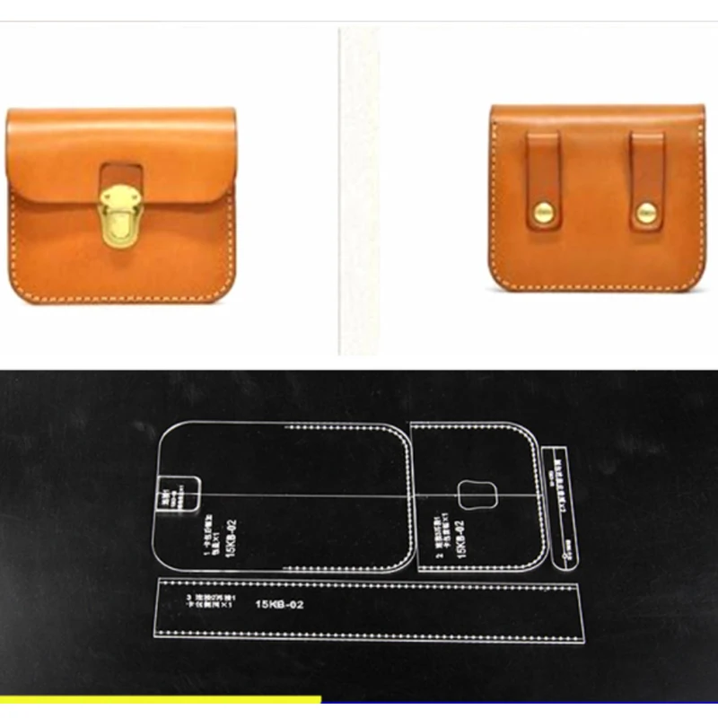 1pc Acrylic Coin Purse Template Mini Wallet Pattern Template Stencil ...