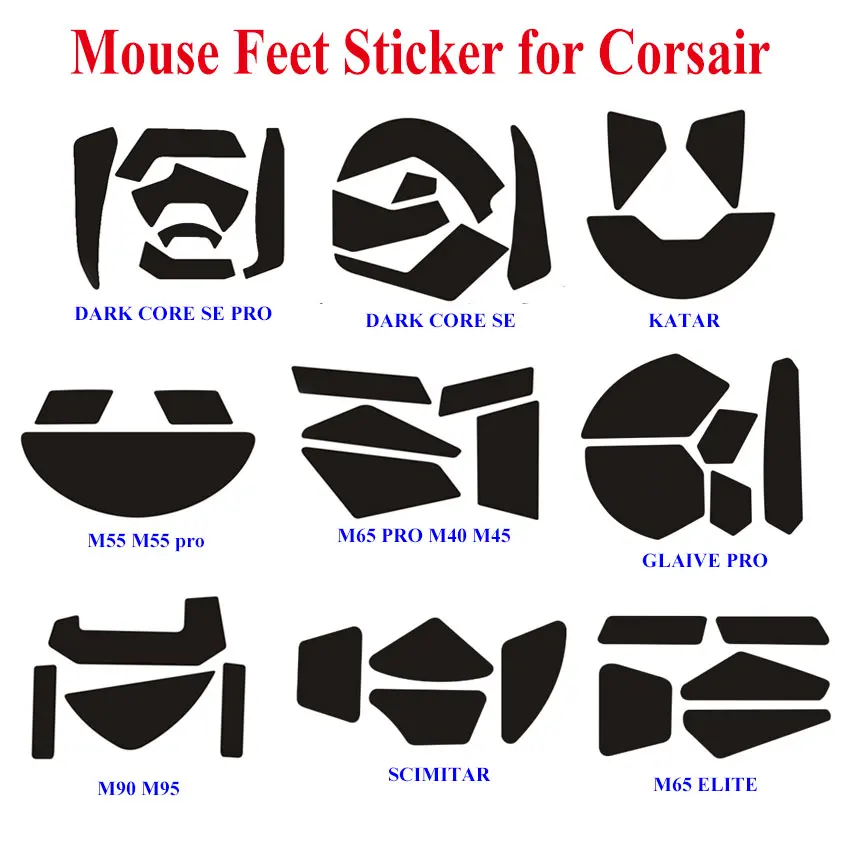 20Sets-Mouse-Feet-Skates-For-Corsair-M65-M40-M90-M95-NIGHTSWORD-KATAR ...