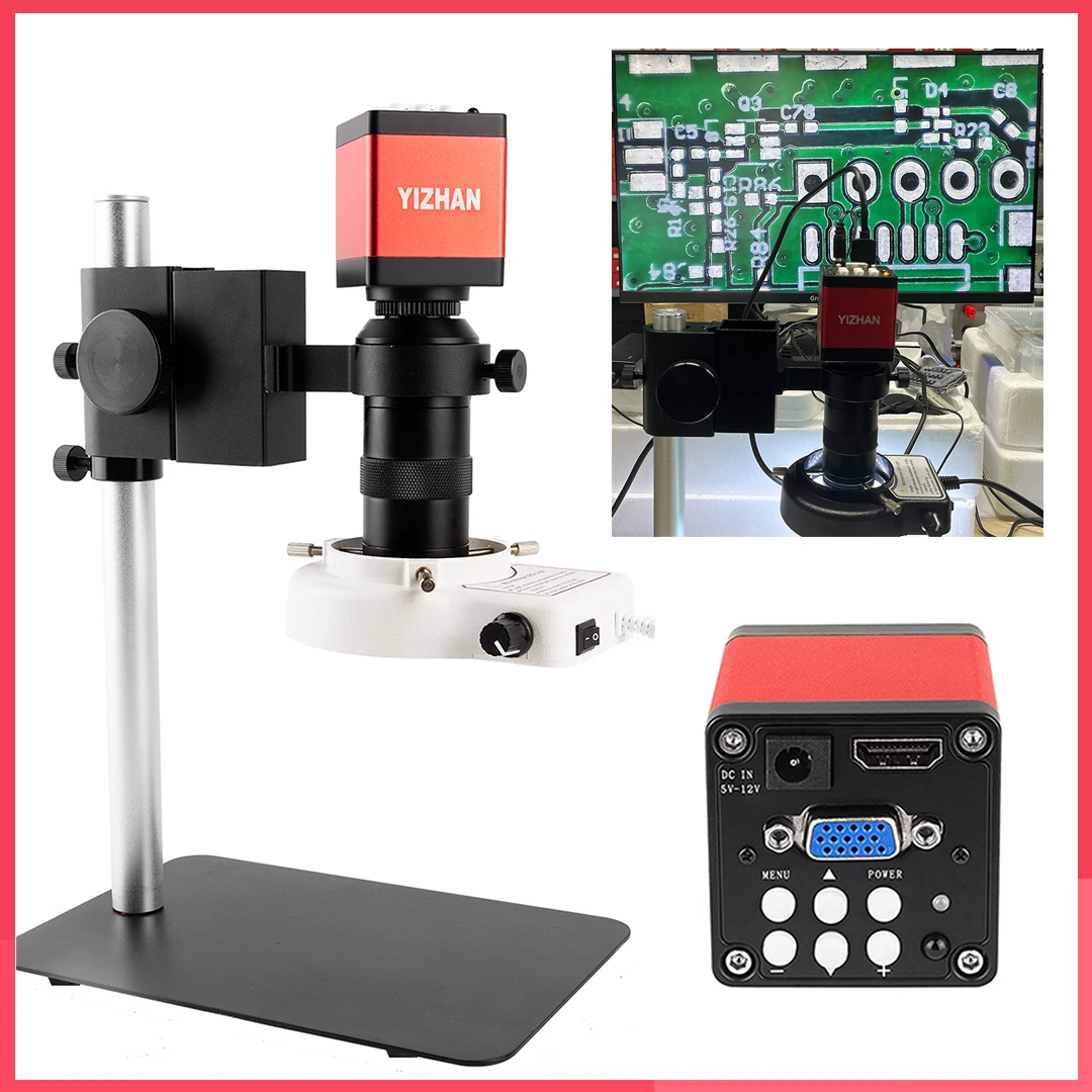 YIZHAN-HD-1080P-HDMI-USB-VGA-Industrial-Microscope-2K-4K-Digital-Camera ...