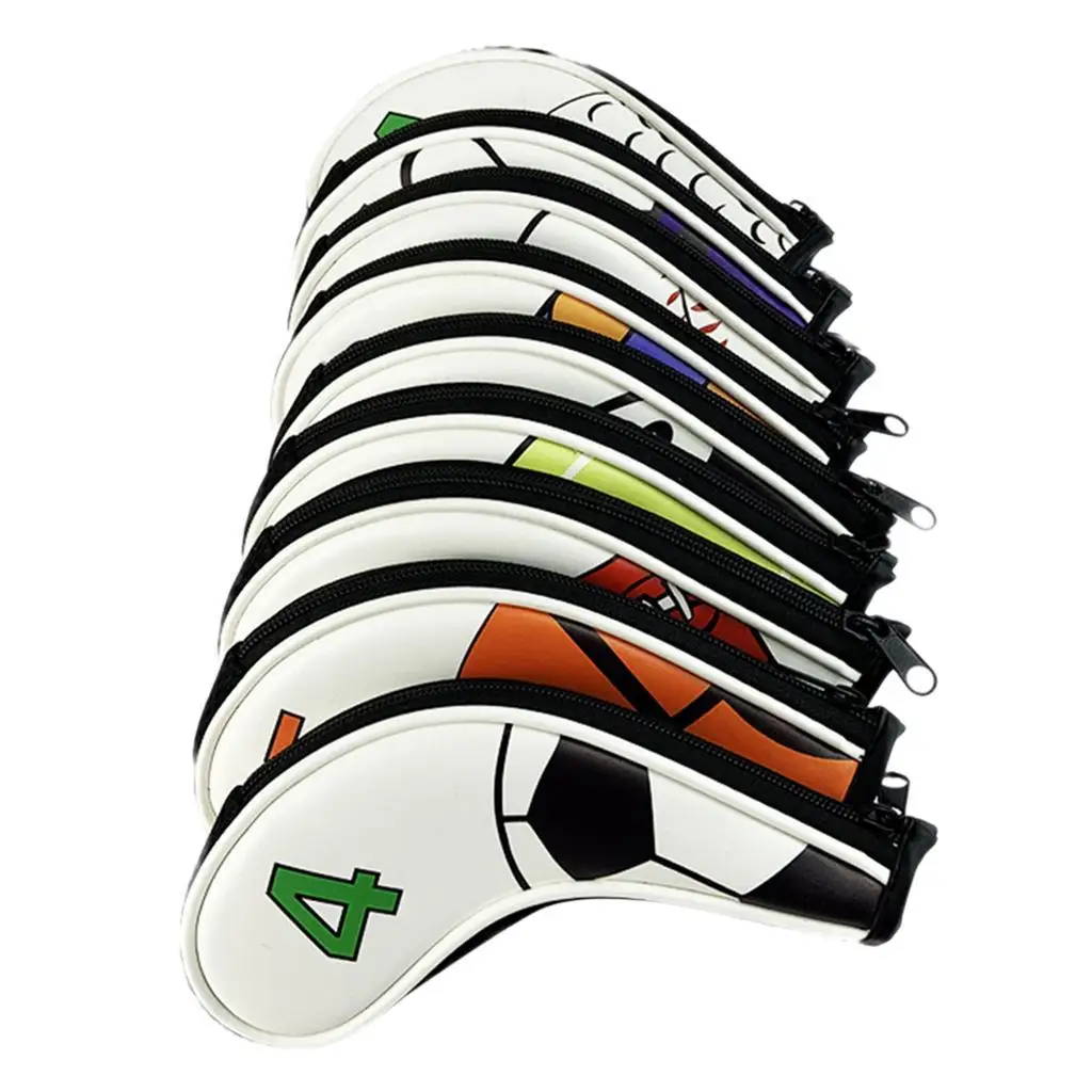 9Pcs-Pack-Zipper-Golf-Iron-Covers-Set-Waterproof-Golf-Club-Irons-Head ...