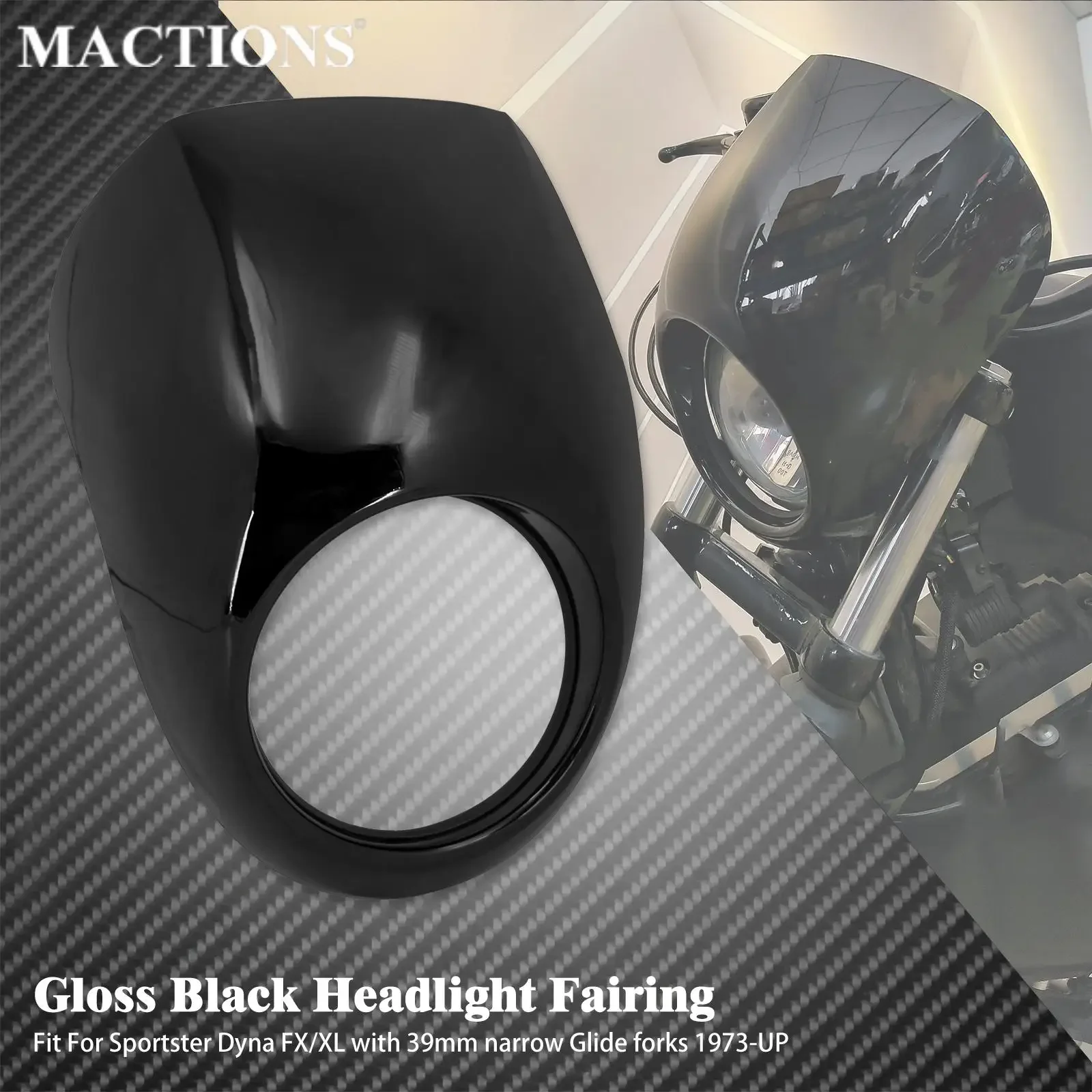 Motorcycle-Headlight-Mask-Fairing-5-75-Front-Light-Cowl-Protector-Cover ...