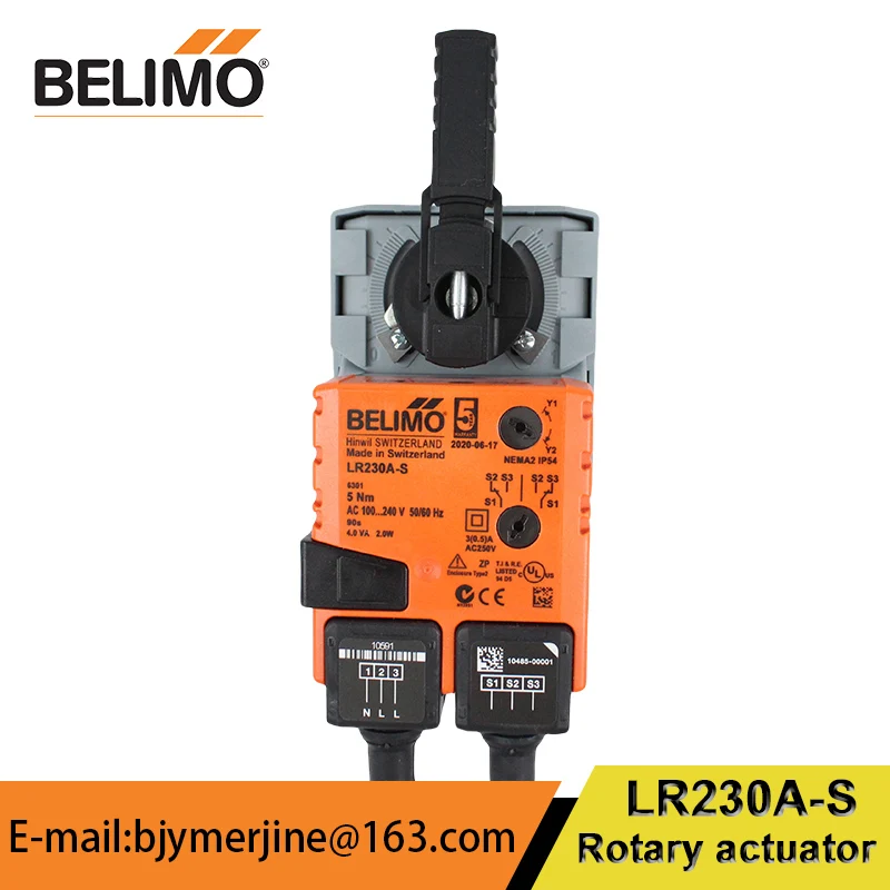 Belimo-LR230A-LRU230-LR230A-S-AC230V-OPEN-Close-5NM-Valve-act-uator ...