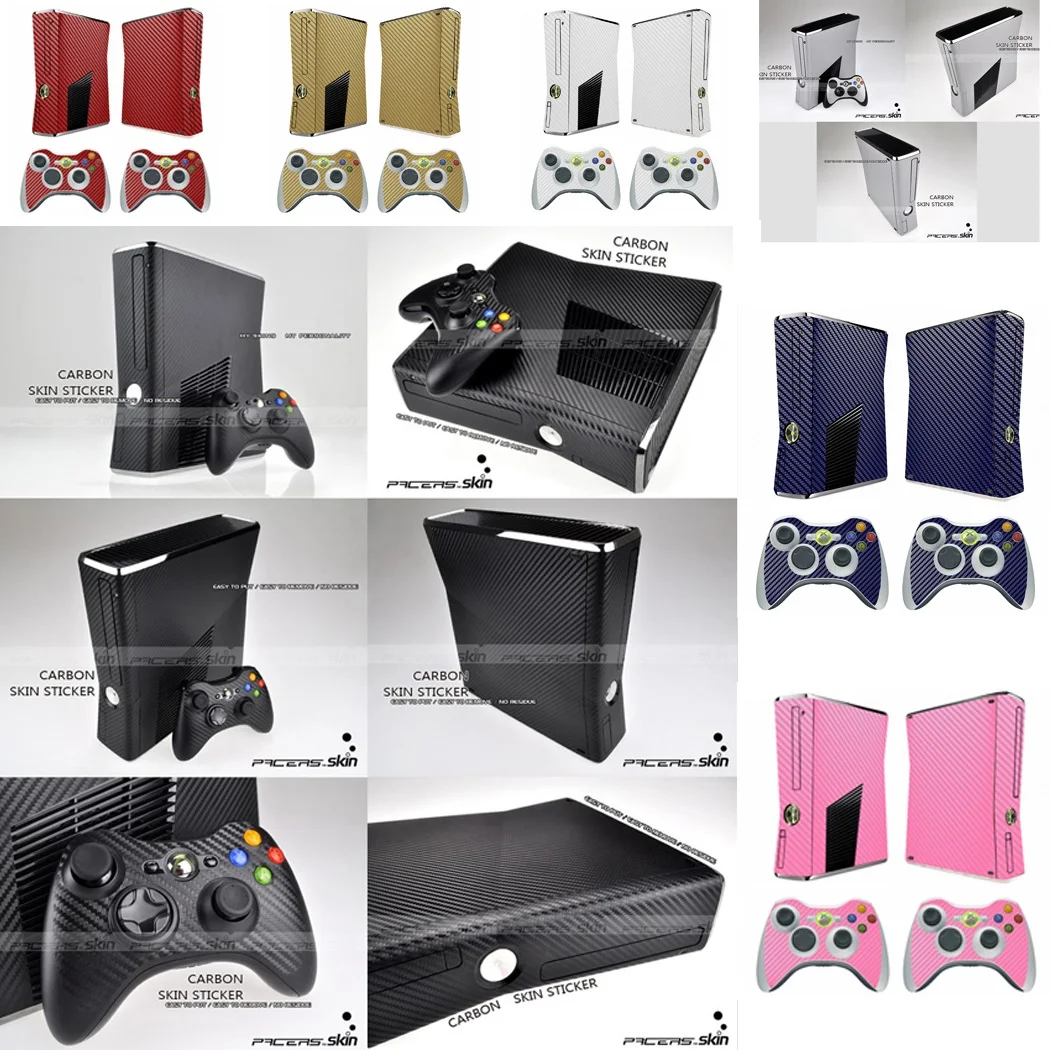 7-Colours-Carbon-Fiber-Vinyl-Skin-Sticker-Protector-for-Microsoft-Xbox ...