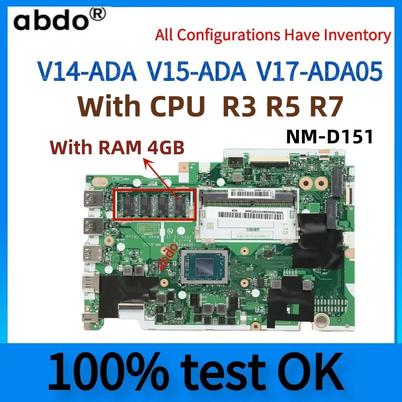 For-Lenovo-V14-ADA-V15-ADA-V17-ADA05-Laptop-Motherboard-NM-D151-C511 ...