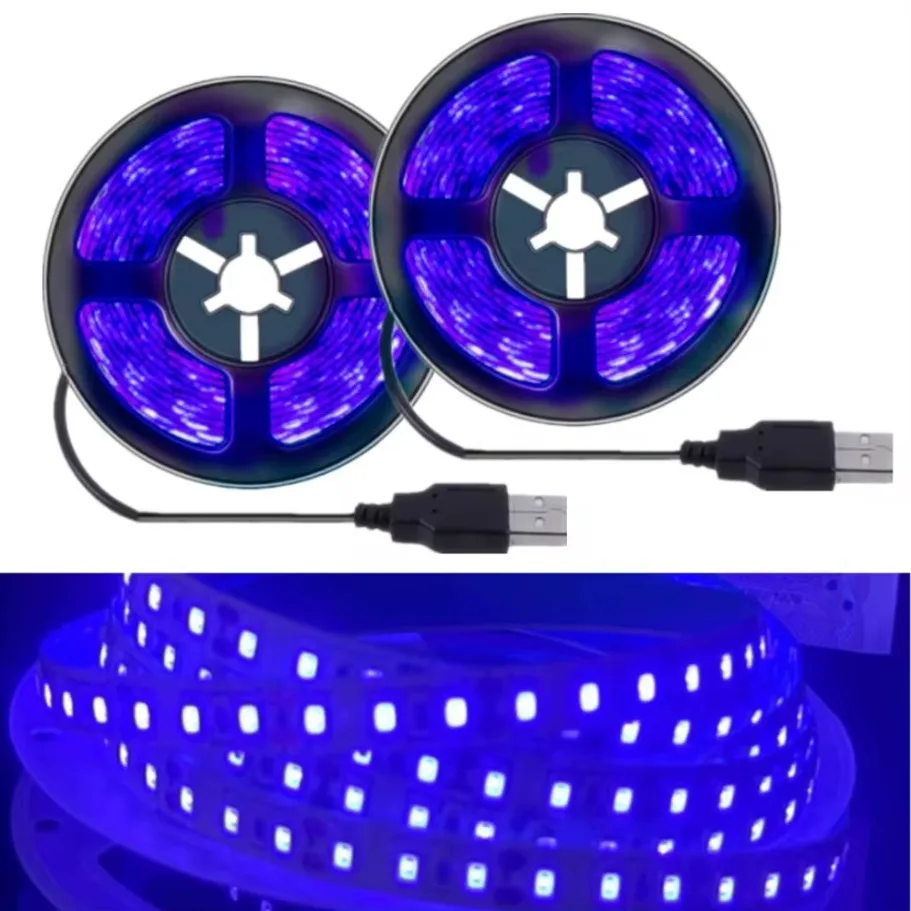 UV-LED-Strip-Light-Flexible-2835-SMD-5V-Purple-395-405nm-Ultraviolet ...