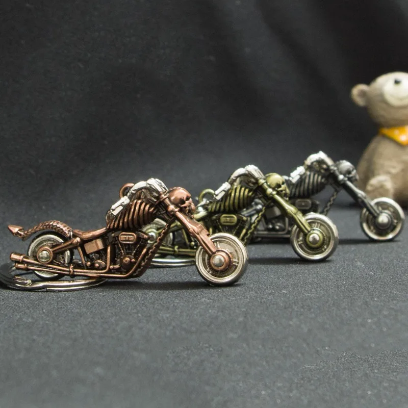 New-Motorcycle-Key-Chain-Personality-Skull-Motorcycle-Car-Key-Ring ...