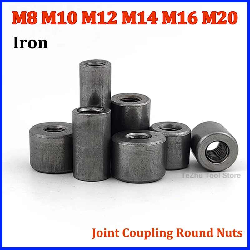 M8 M10 M12 M14 M16 M20 Lengthen Iron Column Joint Coupling Round Nut ...