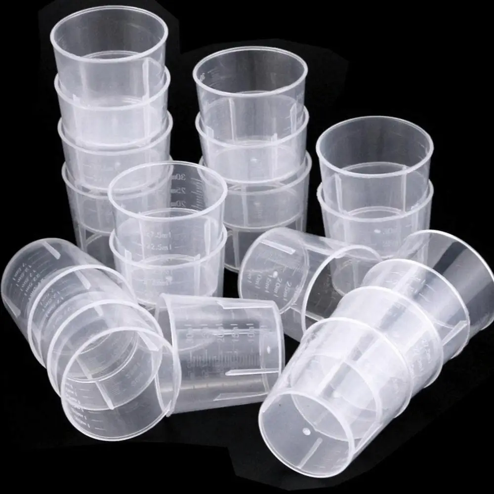 20Pcs-60ML-Laboratory-Graduated-Beaker-Plastic-Clear-Scale-Transparent ...