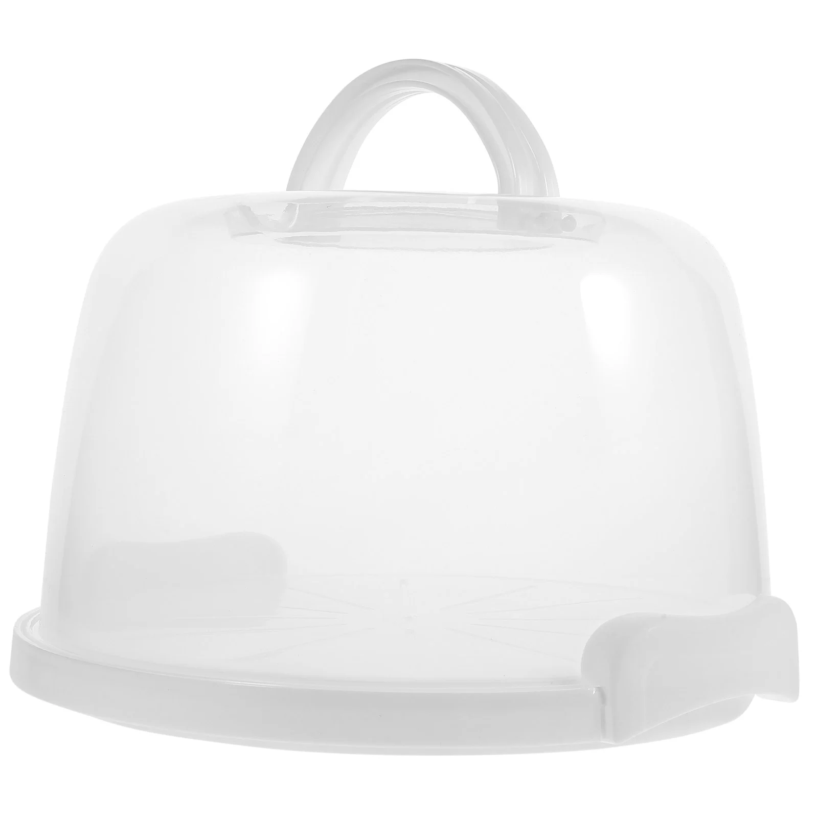 Plastic-Cake-Carrier-Lid-Handle-Round-Pie-Saver-Cupcake-Box-Cake-Keeper ...