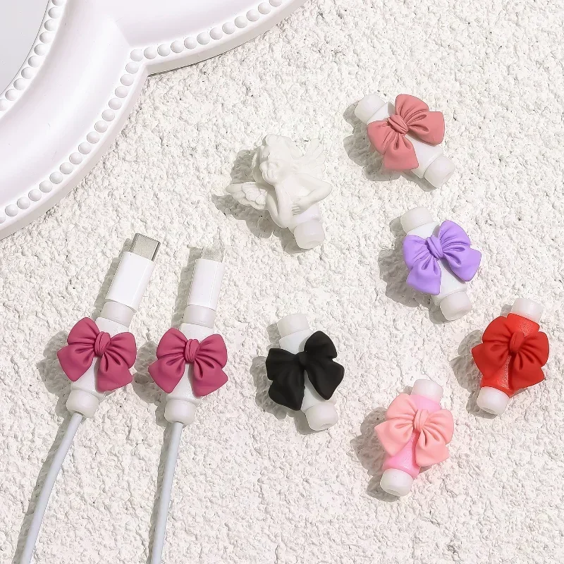 Cartoon-Bow-Cable-Protector-Cover-for-Iphone-13-12-11-Series-Universal ...