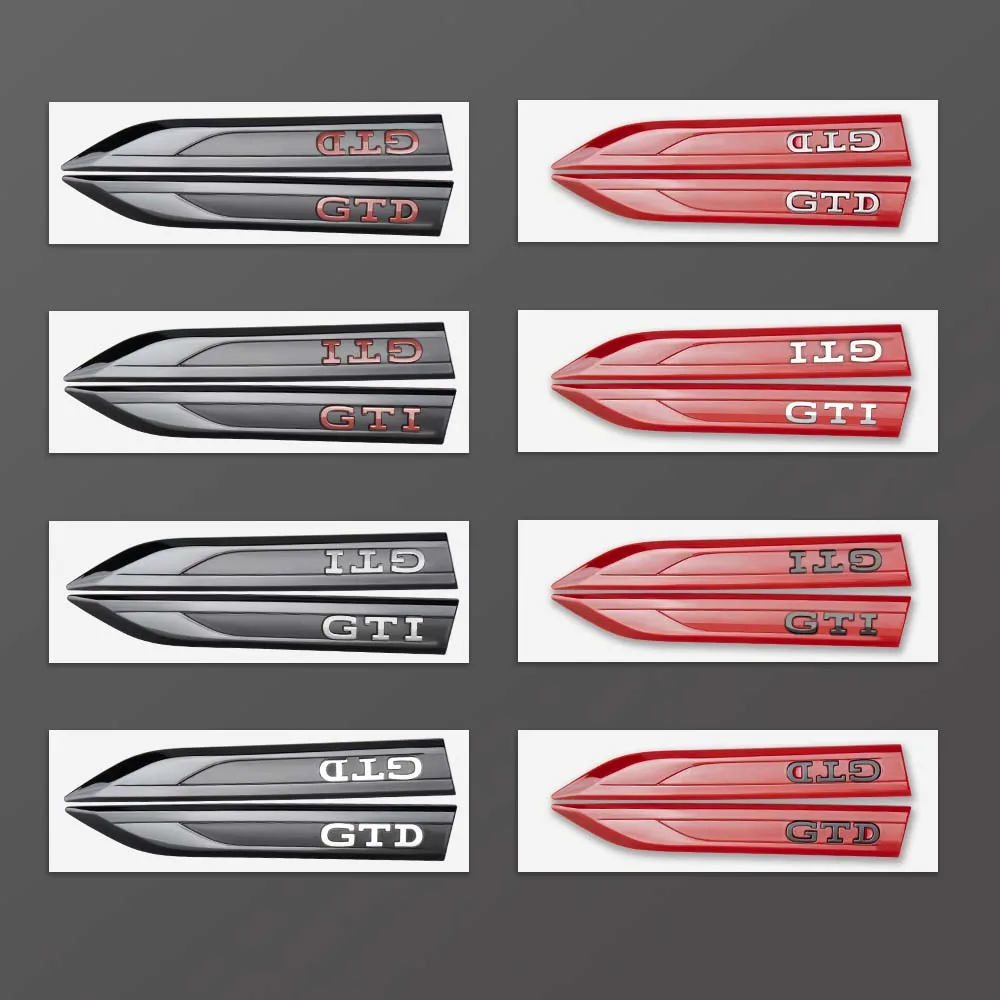 2Pcs 3D ABS Badge Side Body Fender Emblem Stickers for Volkswagen VW R ...