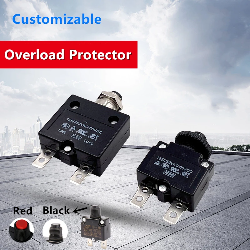 1Pcs Mini Current Overload Protector Switch Circuit Breaker ...