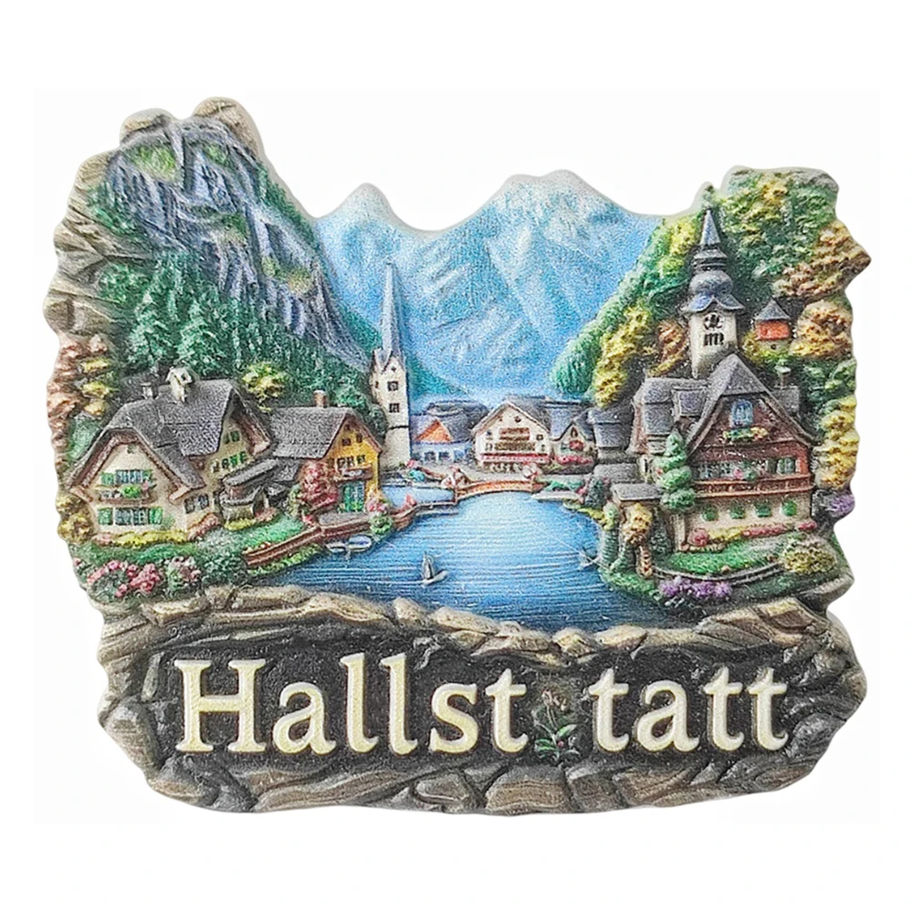 Hallstatt-Austria-3D-Fridge-Magnet-Souvenir-Gift-Resin-Handmade ...