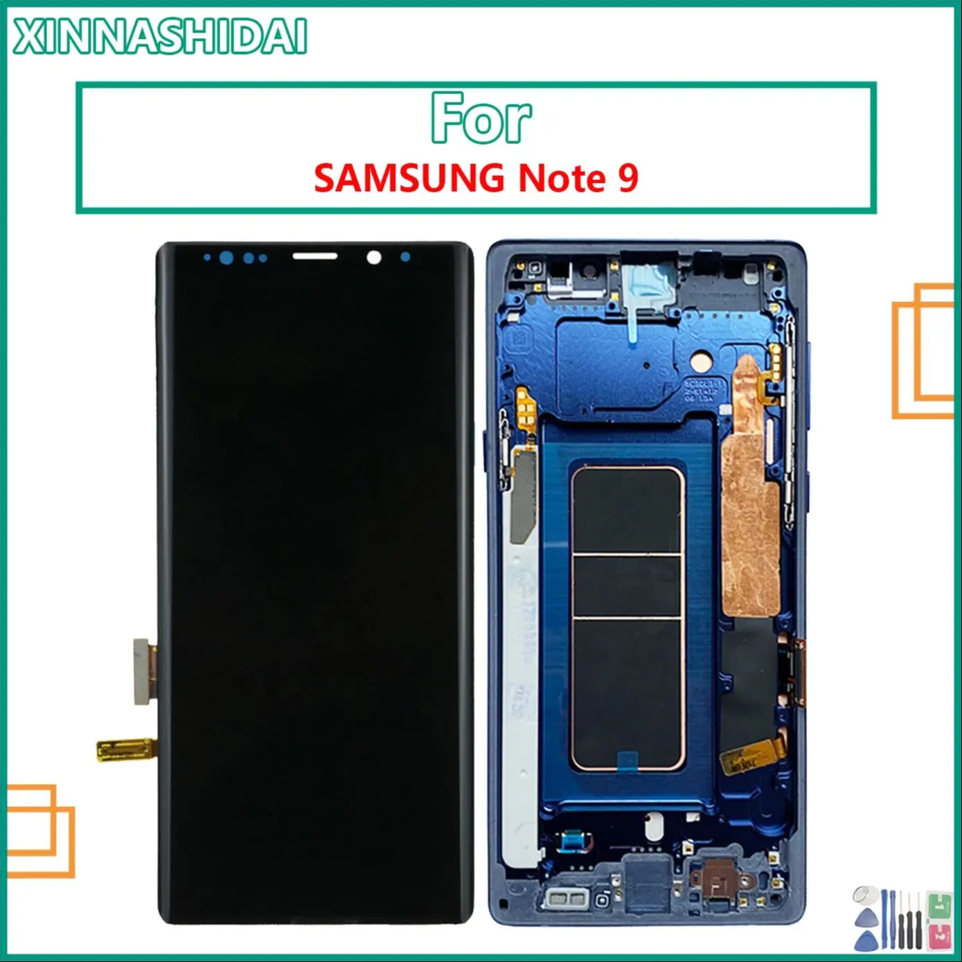 SUPER-OLED-6-4-LCD-with-frame-for-SAMSUNG-GALAXY-Note-9-N960D-N960F ...