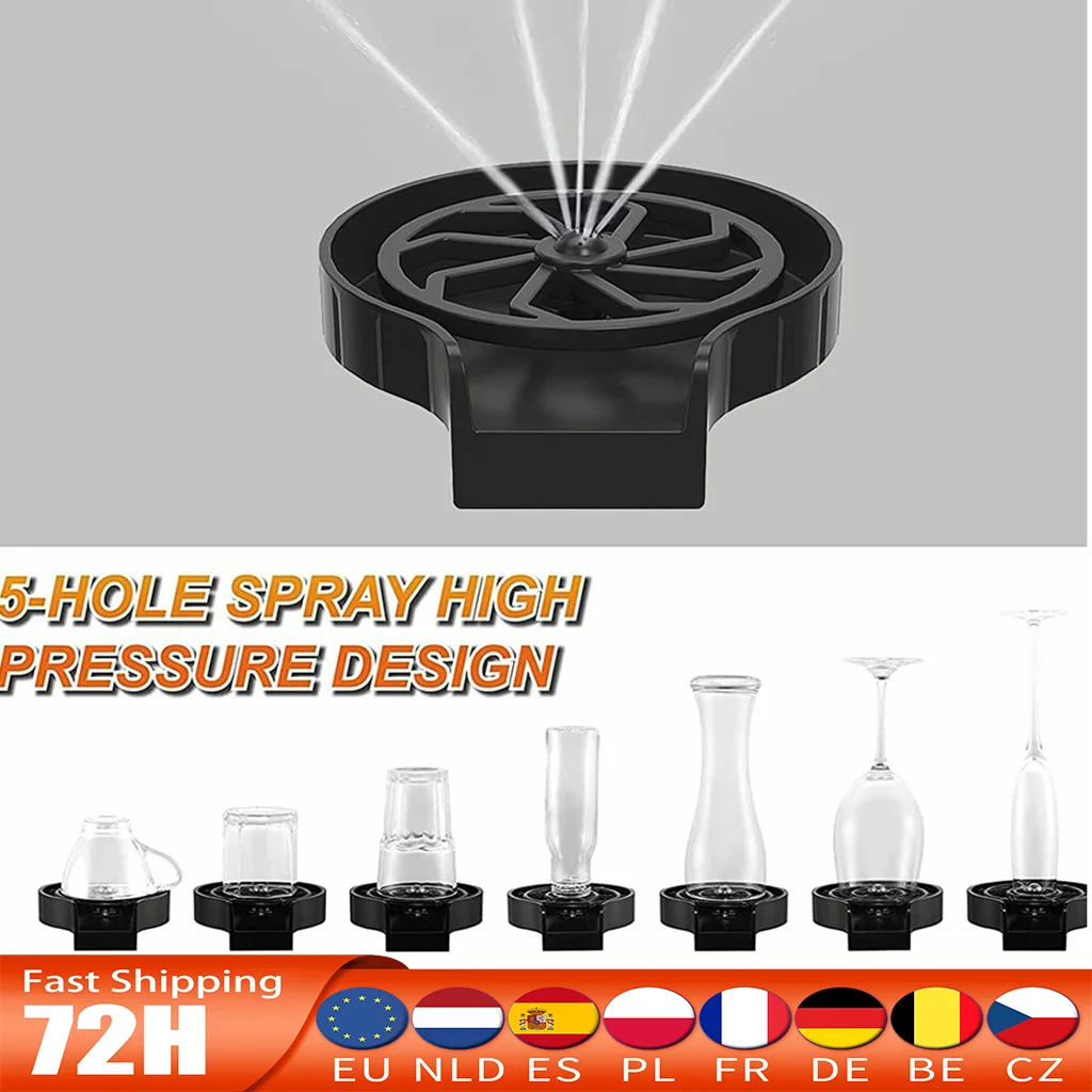 Automatic High Pressure Glass Cup Washer Faucet Rinser Cleaning Tool ...