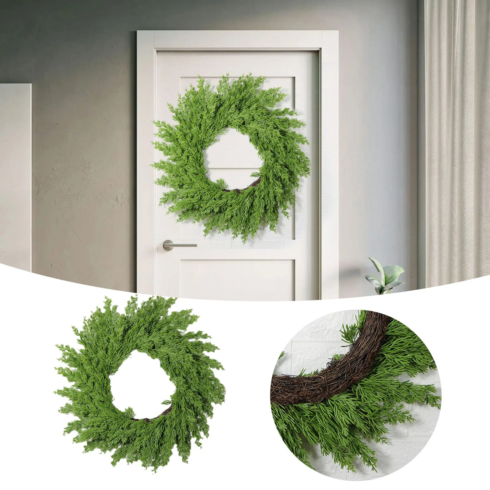 Plain-Wreaths-for-Crafts-Christmas-Wreath-Real-Wreath-Artificial-Green ...