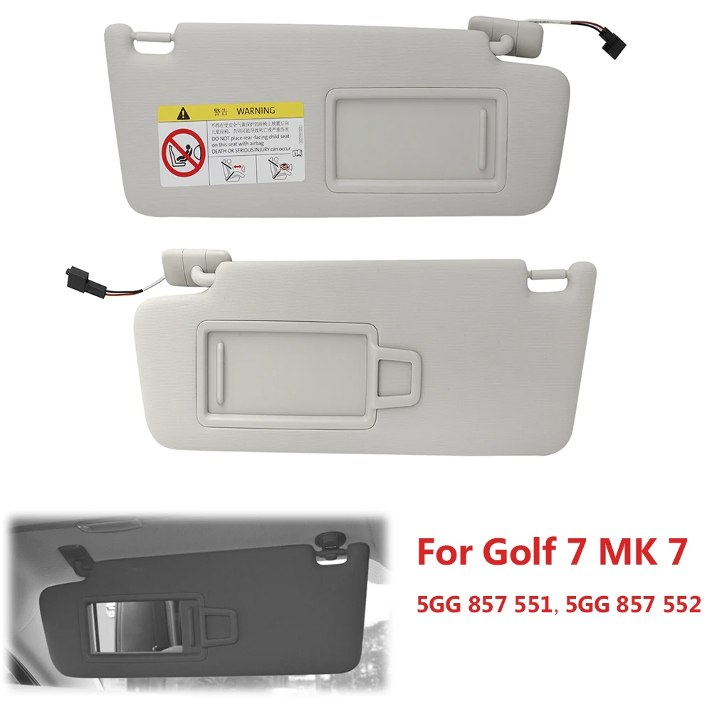 5GG 857 551 5GG 857 552 자동차 미러 선 바이저 차양 보드, 골프용 메이크업 미러 포함, 7 MK 7 2014 ...
