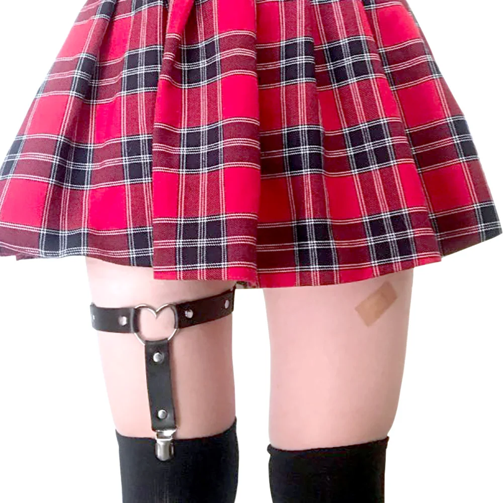 Cosplay Spike Rivet Gothic Thigh Ring Heart Garter Women Rock Sexy ...
