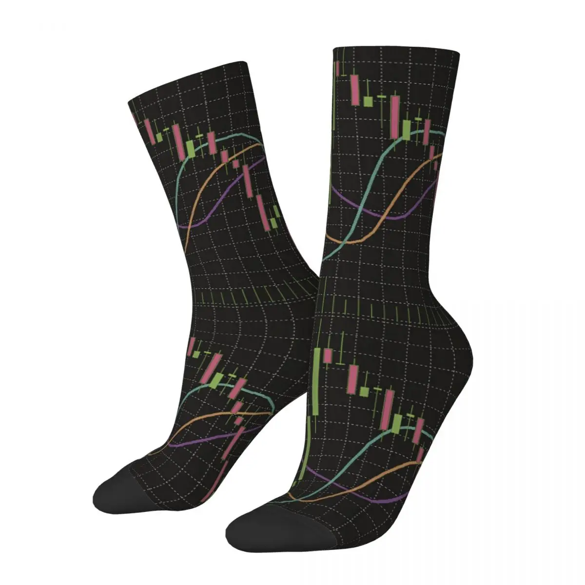 Retro-Candlestick-With-Indicator-Alligator-Men-s-Socks-stock-market ...